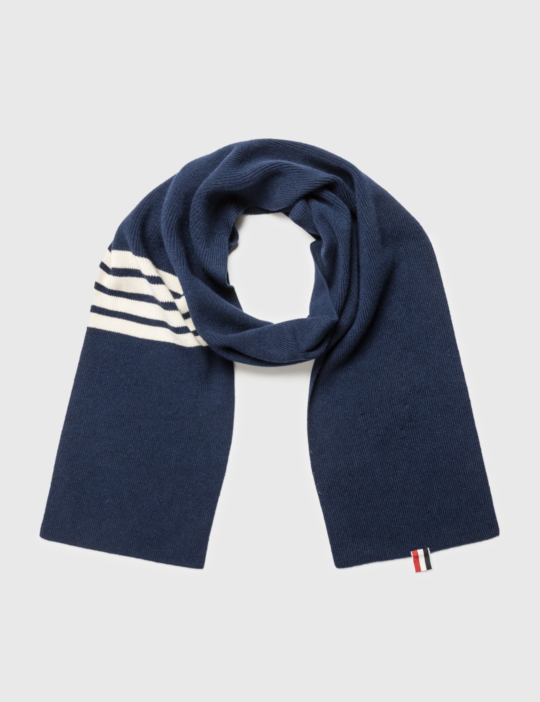 Thom Browne - 4-Bar Stripe Cashmere Rib Scarf | HBX - Globally Curated ...