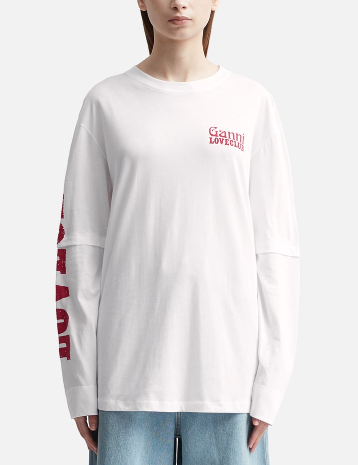 Ganni - Layered Long Sleeve T-shirt | HBX - Globally Curated Fashion ...