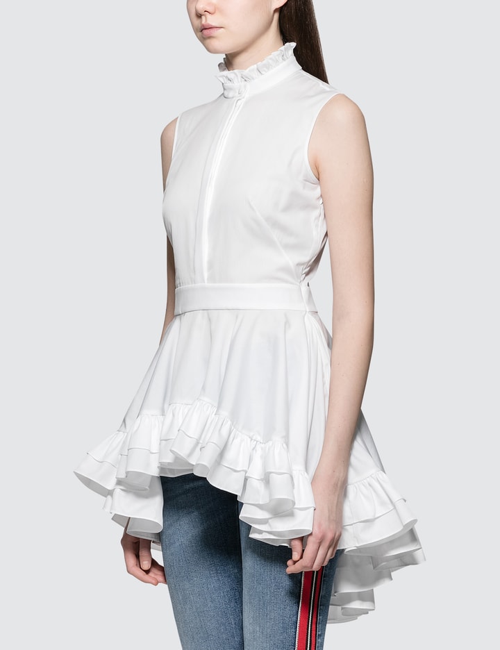 Alexander McQueen - Ruff Sleeve Poplin Shirt | HBX - HYPEBEAST 為您搜羅全球潮流時尚品牌