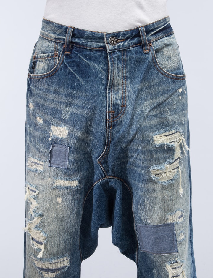 MOSTLY HEARD RARELY SEEN - Distressed Enzo Drop-crotch Jeans | HBX ...