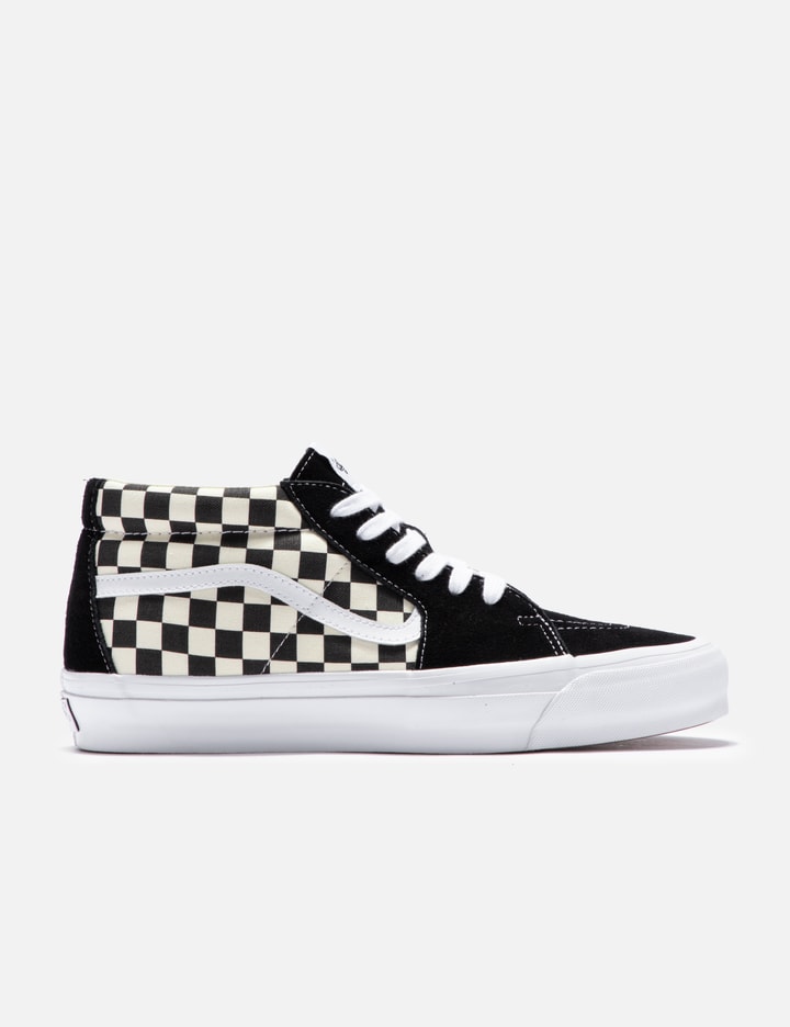 Vans SK8-MID REISSUE 83 - Mid-top checkerboard sneaker with leather ...