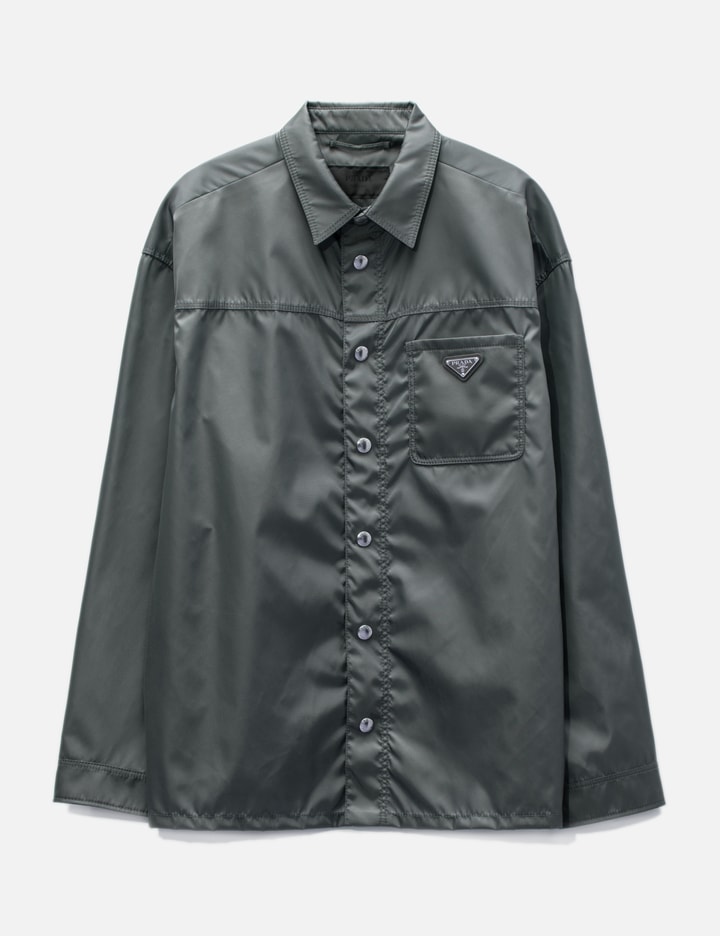 Prada - Re-Nylon Triangle Logo Shirt Jacket | HBX - HYPEBEAST 為您搜羅全球潮流時尚品牌