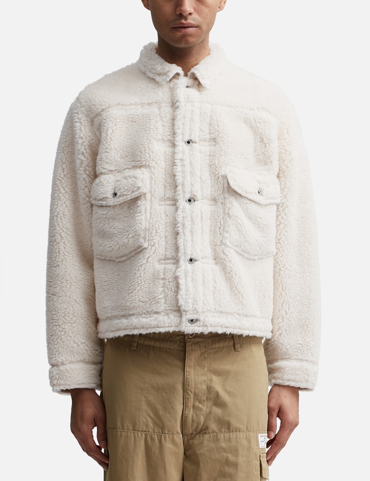 Human Made - Wool Blended Boa Fleece Work Jacket | HBX - Globally ...