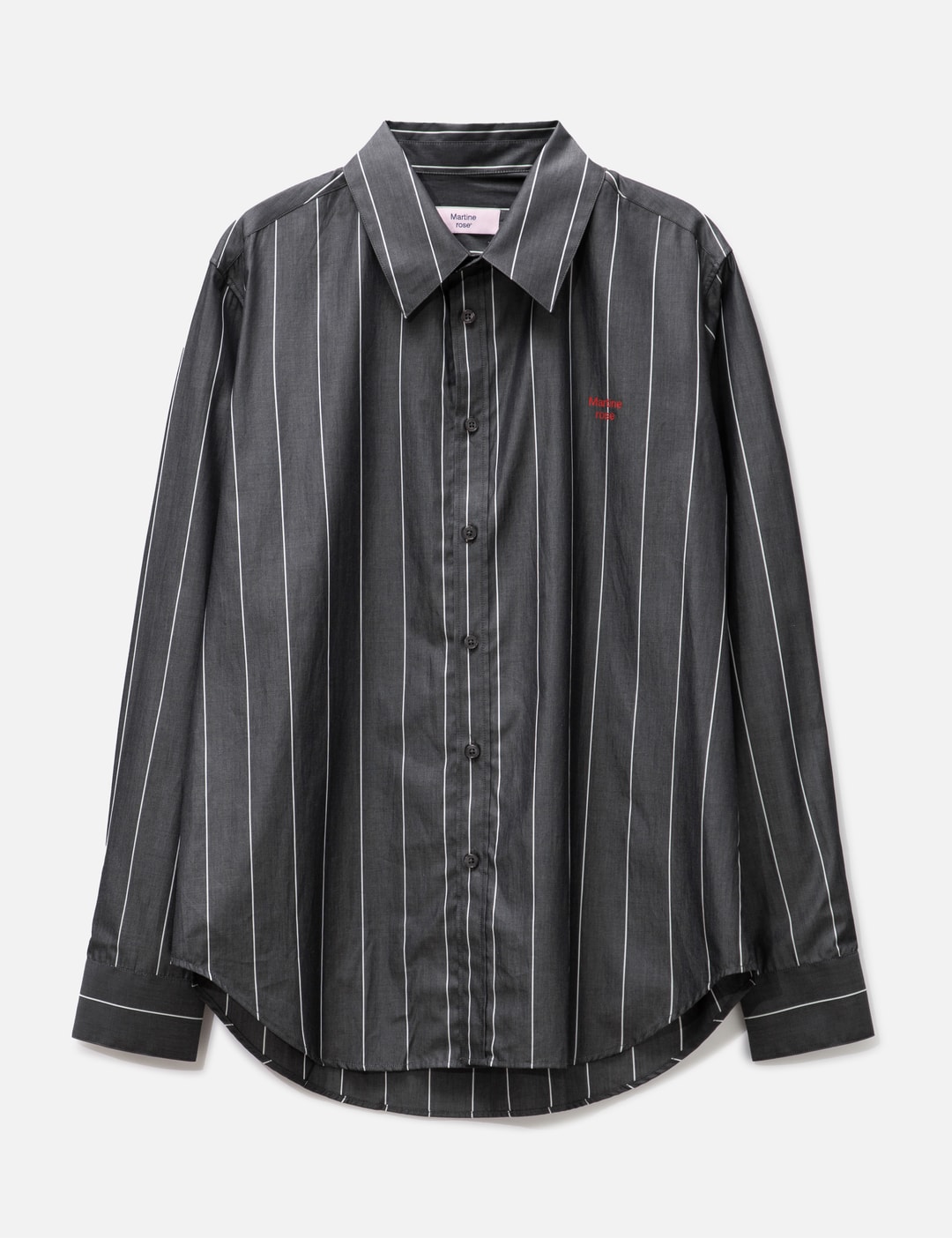 Martine Rose - PULLED NECK SHIRT in GREY | HBX - HYPEBEAST 為您搜羅全球潮流時尚品牌