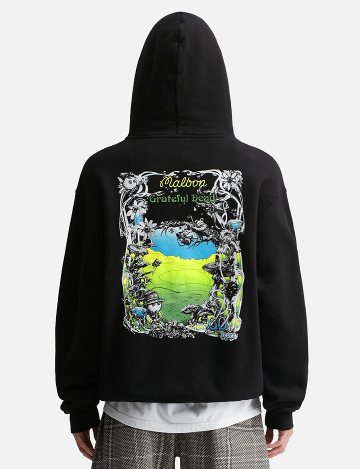 Malbon Golf Grateful Dead Fesque Hoodie - Relaxed cotton-fleece hoodie ...