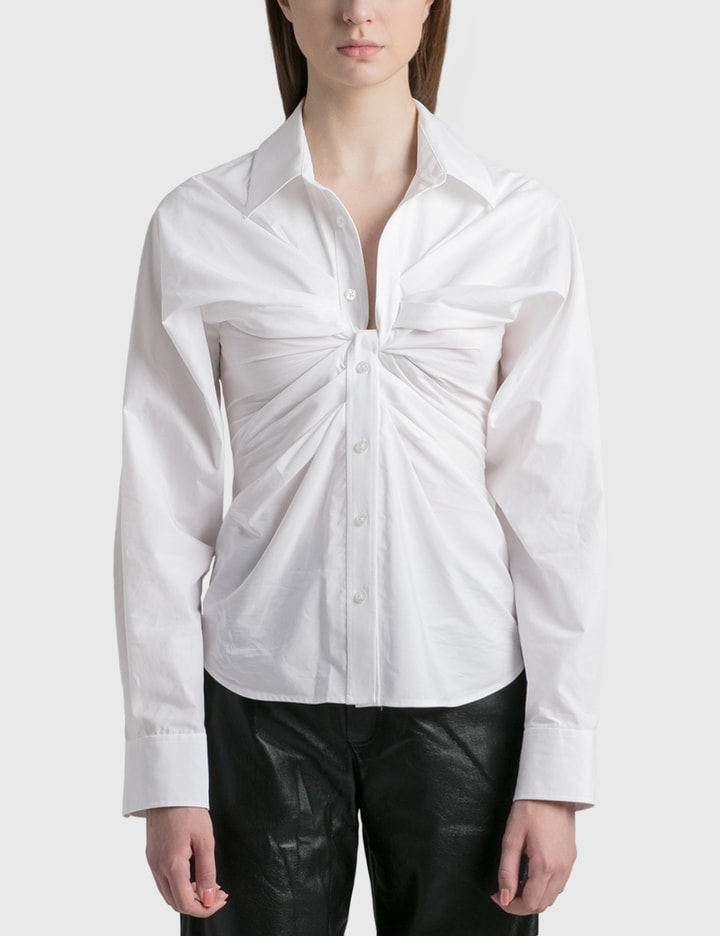 T By Alexander Wang - OPEN TWISTED FRONT PLACKET SHIRT | HBX - Globally ...