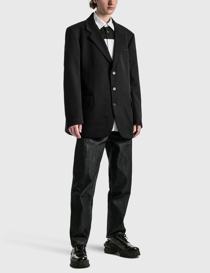 Raf Simons Oversized Blazer With Uniform Pockets In Black | ModeSens