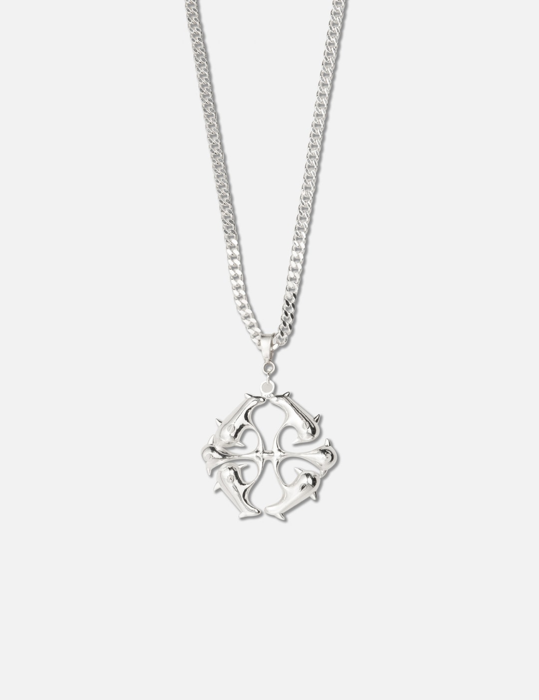 Helena Thulin Logo Spikes Pendant - Silver-galvanized brass logo ...