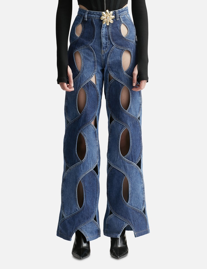 Area - ROPE CUTOUT WIDE LEG JEAN | HBX - Globally Curated Fashion and ...