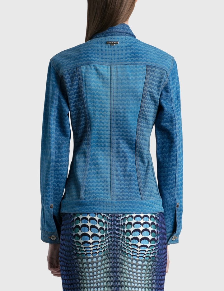 Marine Serre - Moon Fish Skin Denim Jacket | HBX - HYPEBEAST 為您搜羅全球潮流時尚品牌