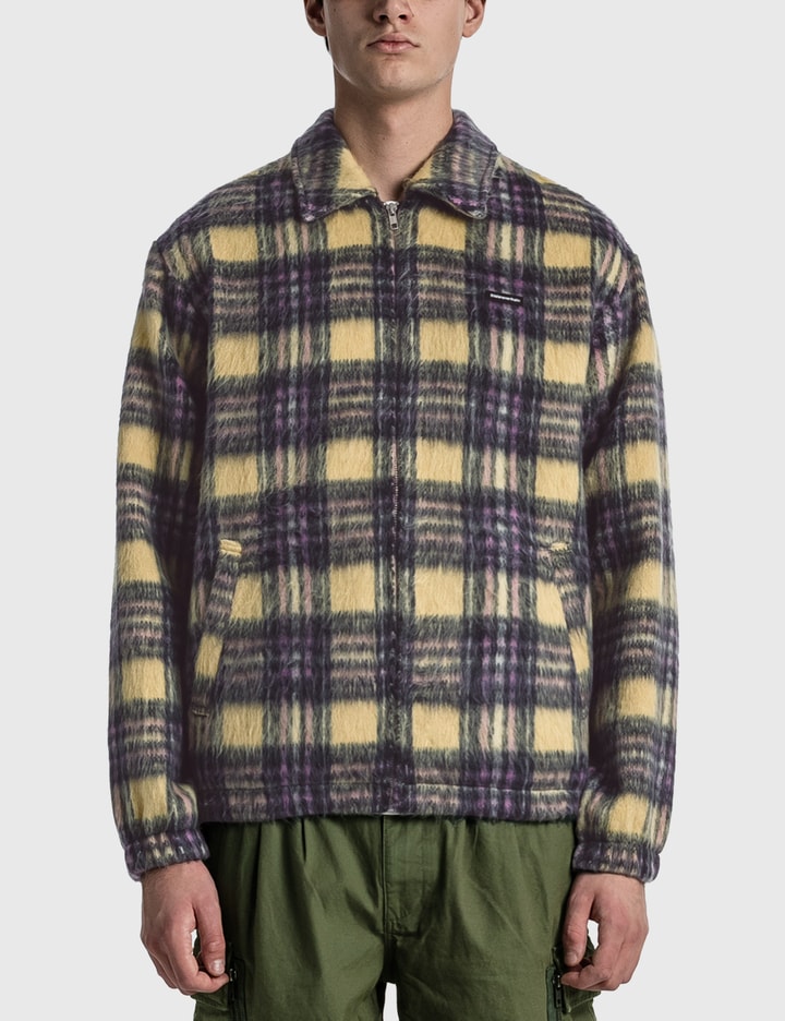 thisisneverthat® - Brushed Check Zip Jacket | HBX - Globally Curated ...