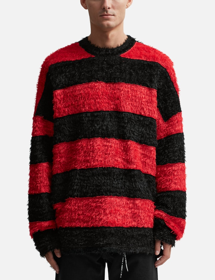 Mastermind World - Oversized Shaggy Crewneck Sweater | HBX - Globally ...