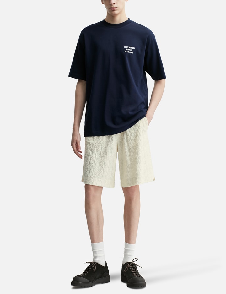 Drole de Monsieur Le T-Shirt Slogan - Navy 240gsm cotton slogan tee | HBX