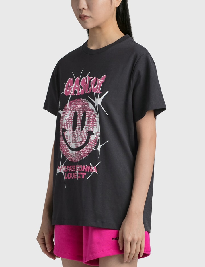 Ganni - Smiley Relaxed T-shirt | HBX - Globally Curated Fashion and ...