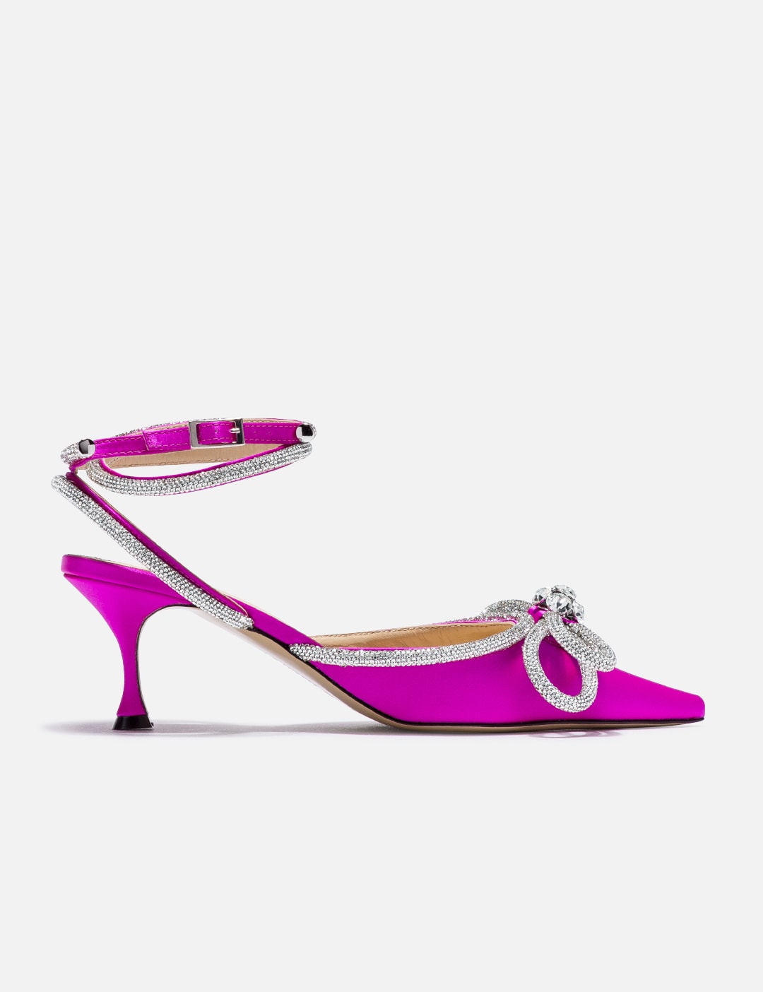 Mach & Mach - Double Bow Satin Heels | HBX - Globally Curated Fashion ...