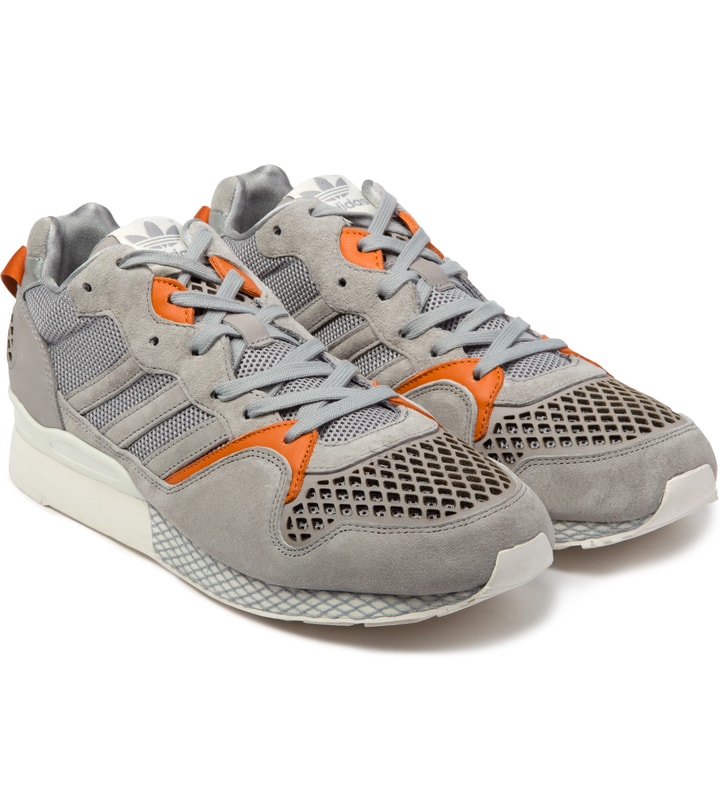 Adidas Originals - Aluminum Grey/Orange ZXZ 930 Shoe | HBX - Globally ...