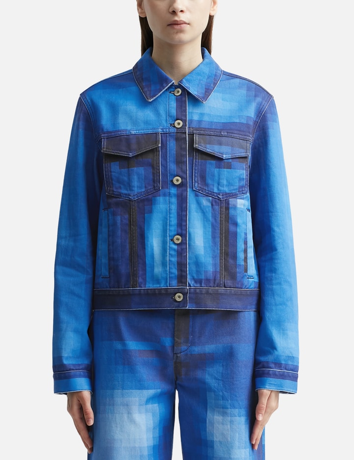 Loewe - Pixelated Denim Jacket | HBX - HYPEBEAST 為您搜羅全球潮流時尚品牌