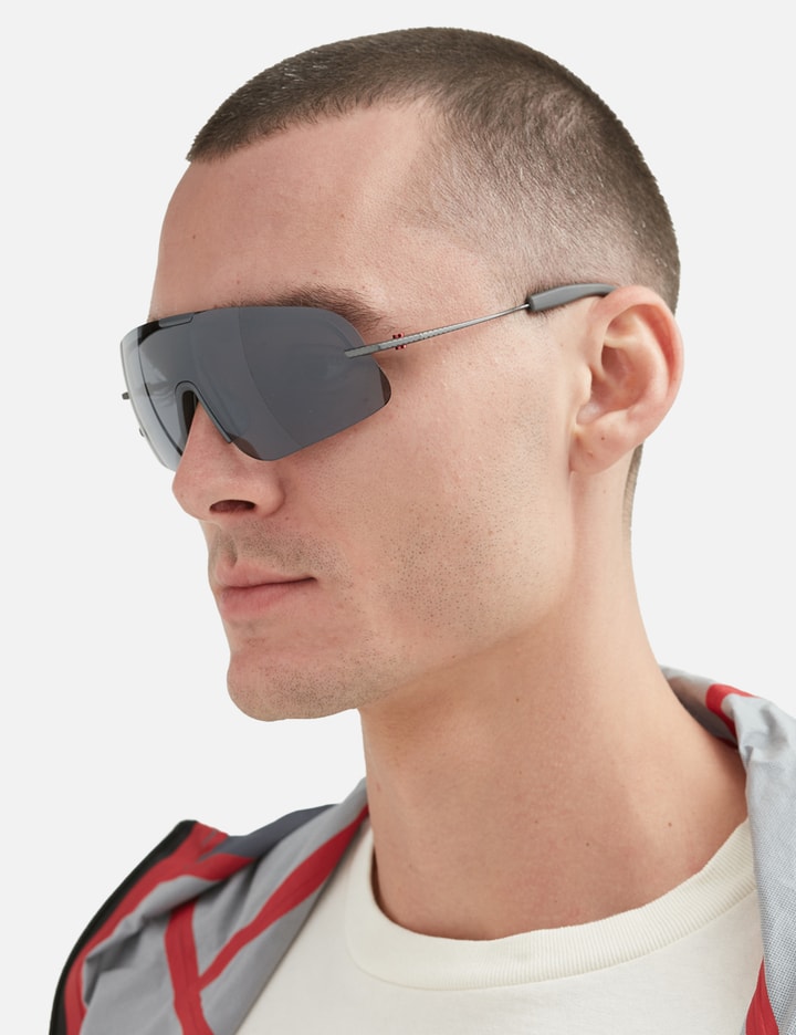 District Vision Aiko Ti - Randlose Titan-Sonnenbrille, D+ Onyx Mirror | HBX