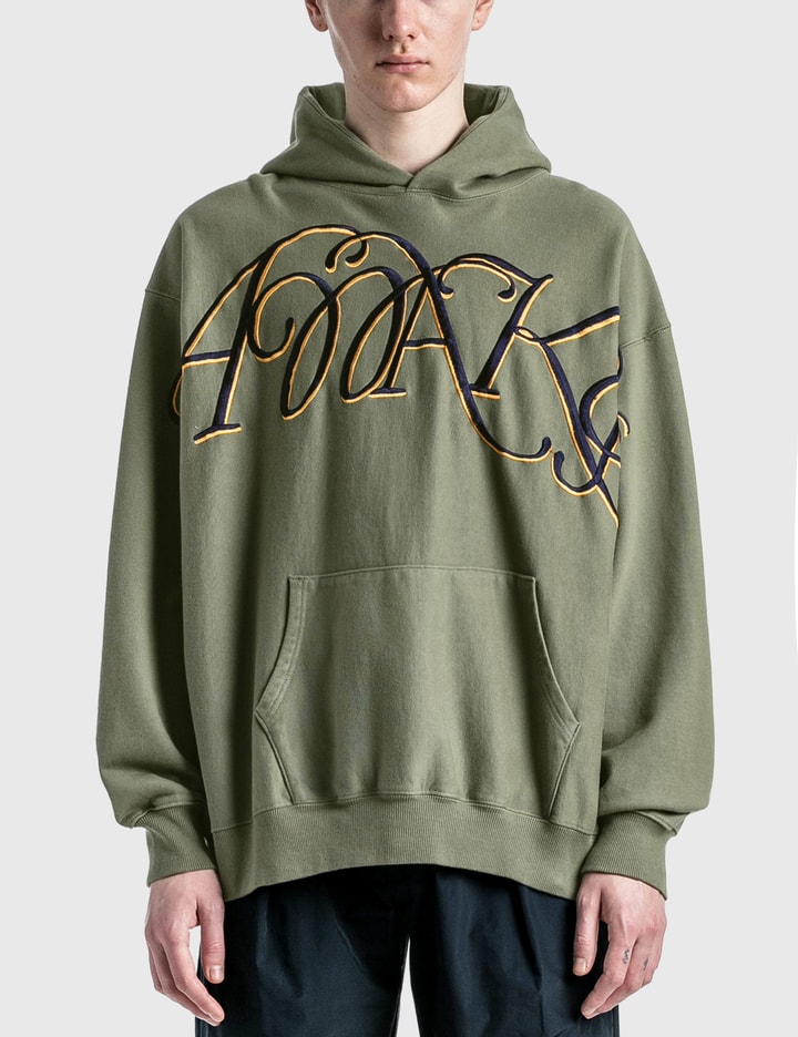 Awake NY - SCRIPT EMBROIDERED HOODIE | HBX - Globally Curated Fashion ...