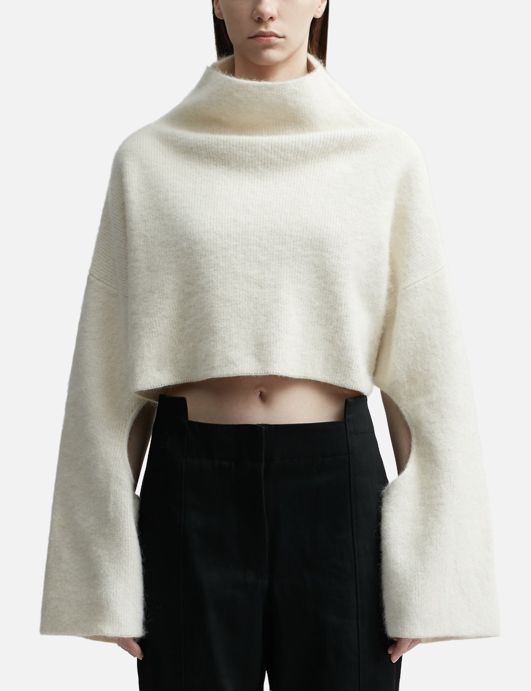 JW Anderson - Cropped Cut-Out Jumper | HBX