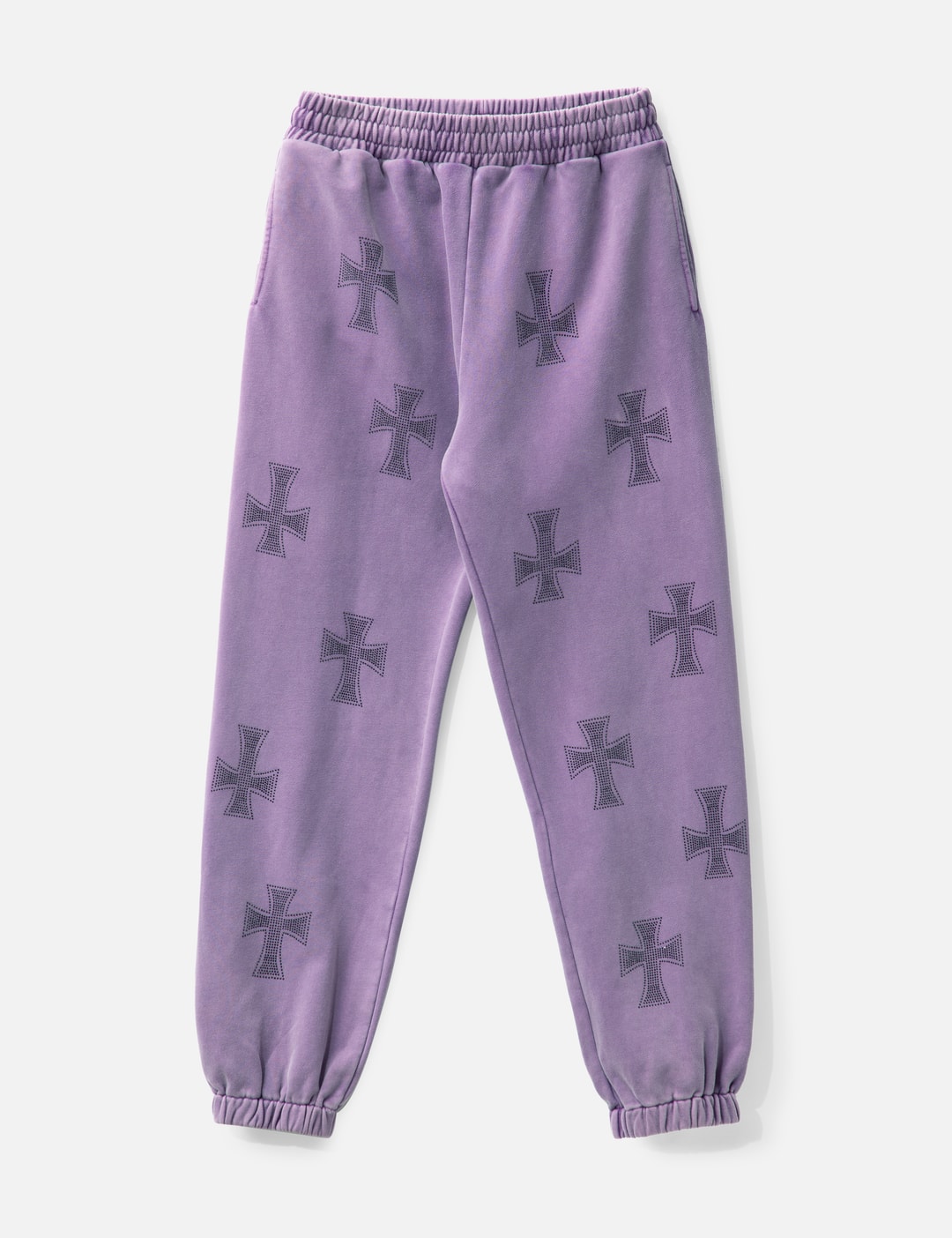 UNKNOWN - Washed Purple Black Rhinestone Jogger | HBX
