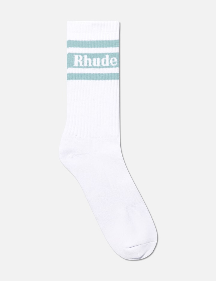 Rhude - Striped Logo Socks | HBX - Globally Curated Fashion and ...