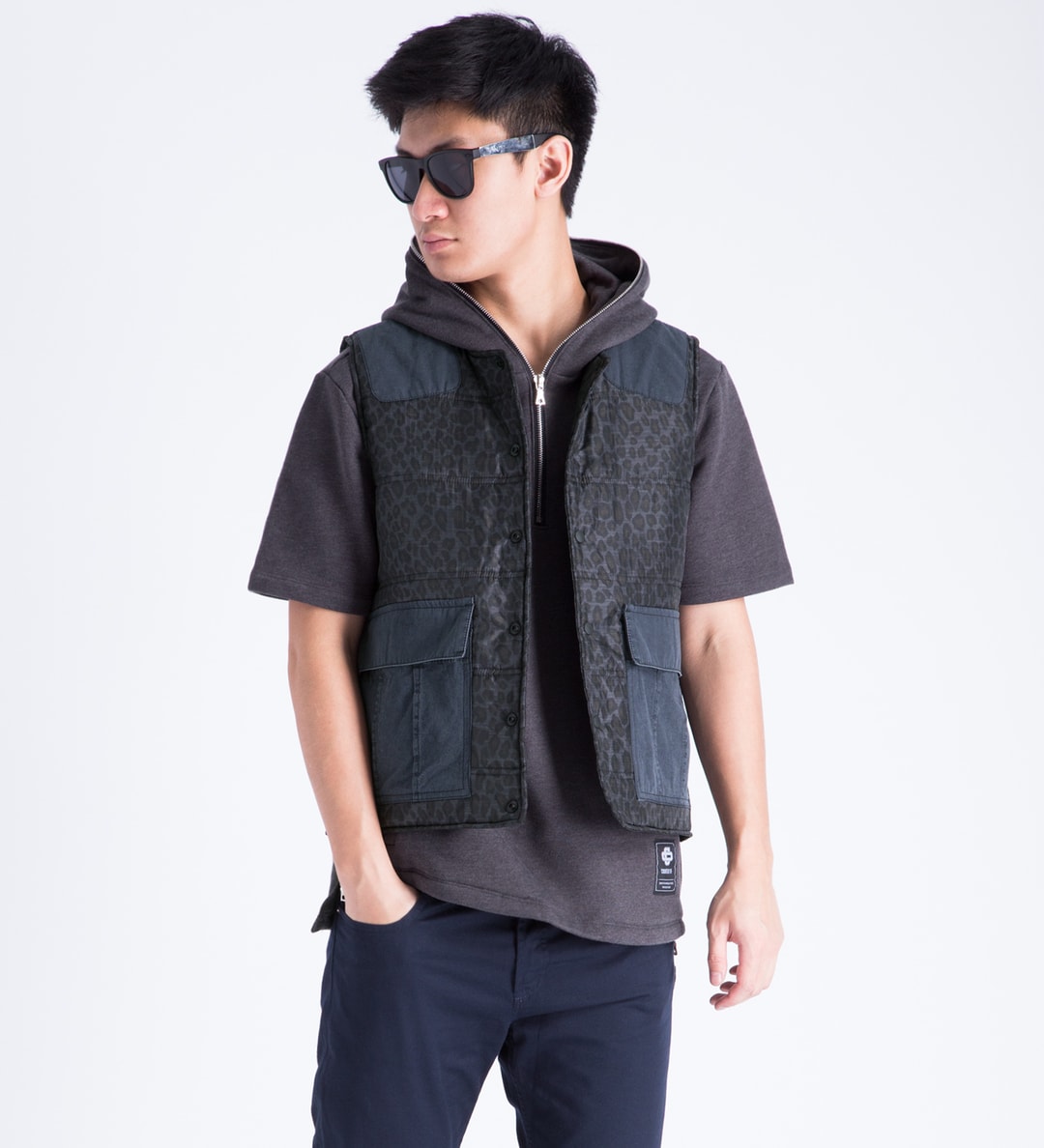 Whiz - Black Leopard Vest | HBX - Globally Curated Fashion and ...