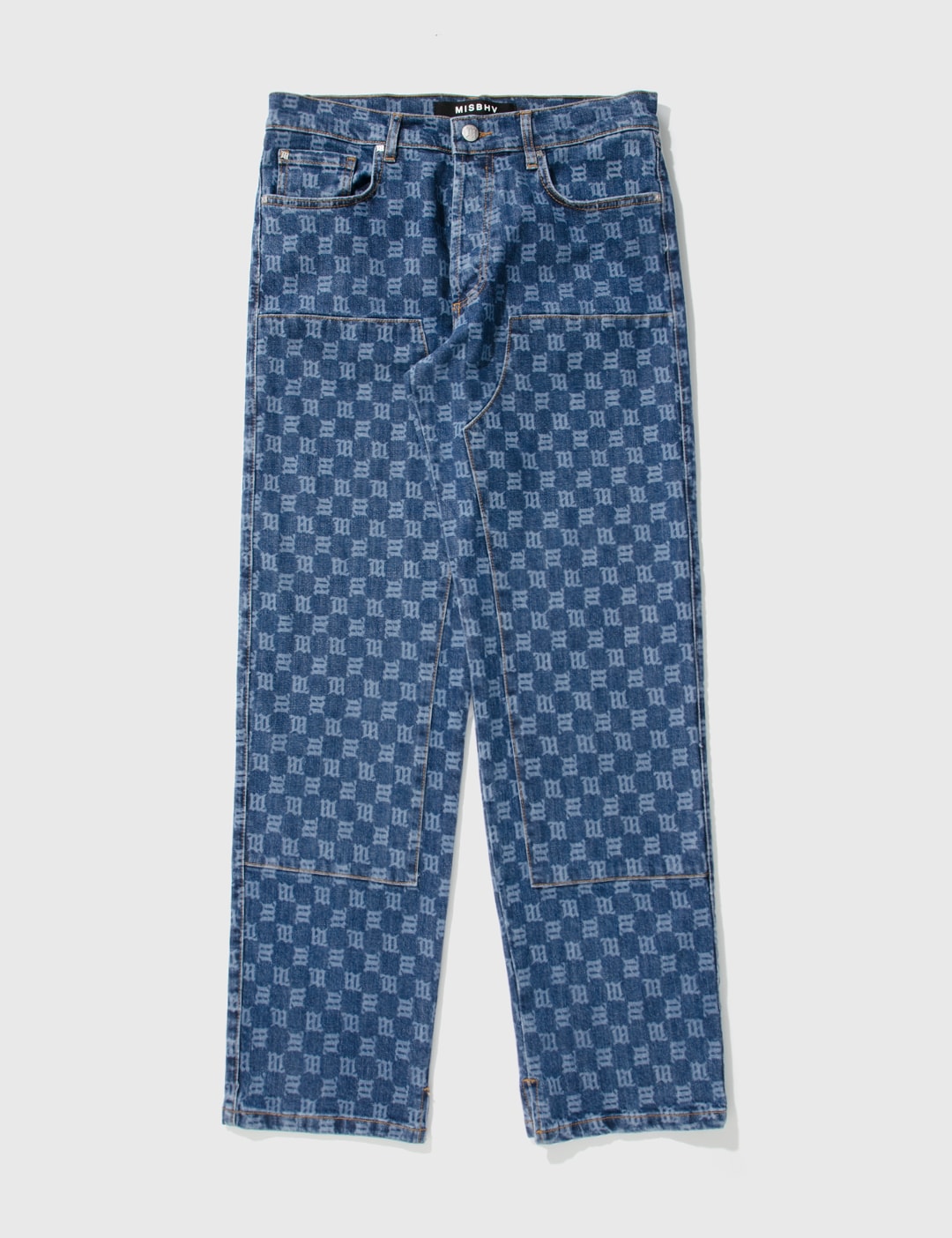Misbhv - DENIM MONOGRAM CARPENTER TROUSERS | HBX