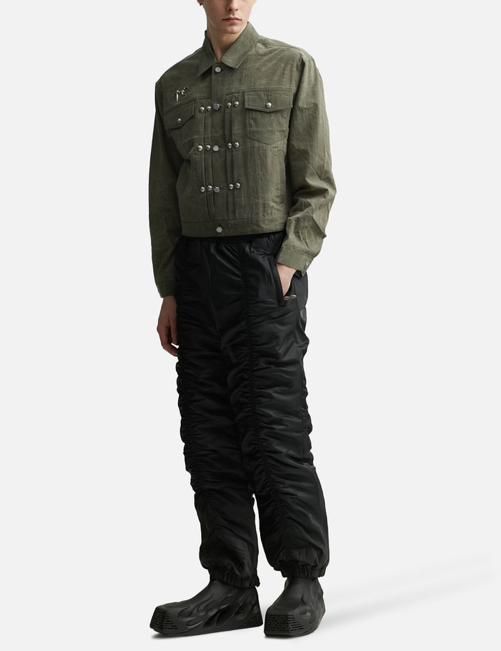 Thug Club Tc Logo Cropped Military Jacket In Green | ModeSens