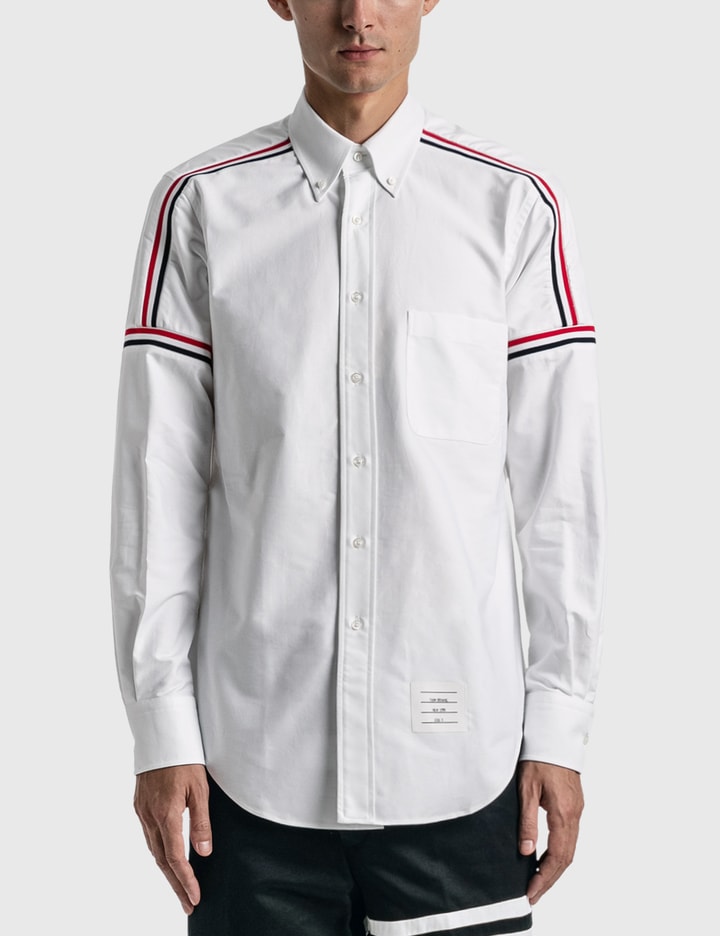 Thom Browne - Oxford Seamed Elastic Stripe Classic Shirt | HBX ...