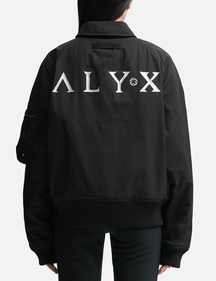 Alyx 1017 9sm Logo Printed Bomber Jacket In Black | ModeSens