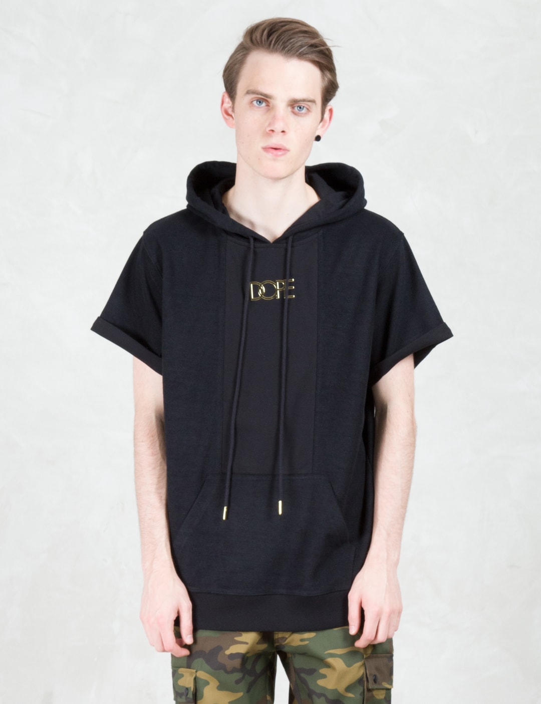 DOPE - Paneled Gold Logo S/S Pullover | HBX - Globally Curated Fashion ...