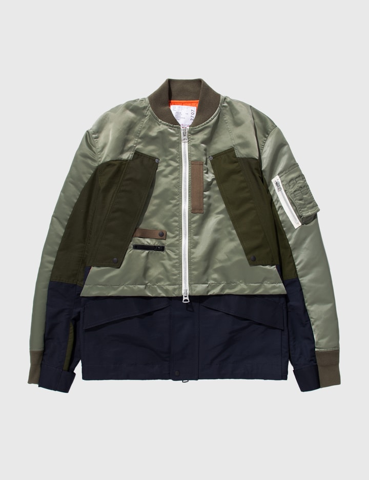 Sacai - Nylon Twill Mix Blouson Jacket | HBX - Globally Curated Fashion and Lifestyle by Hypebeast