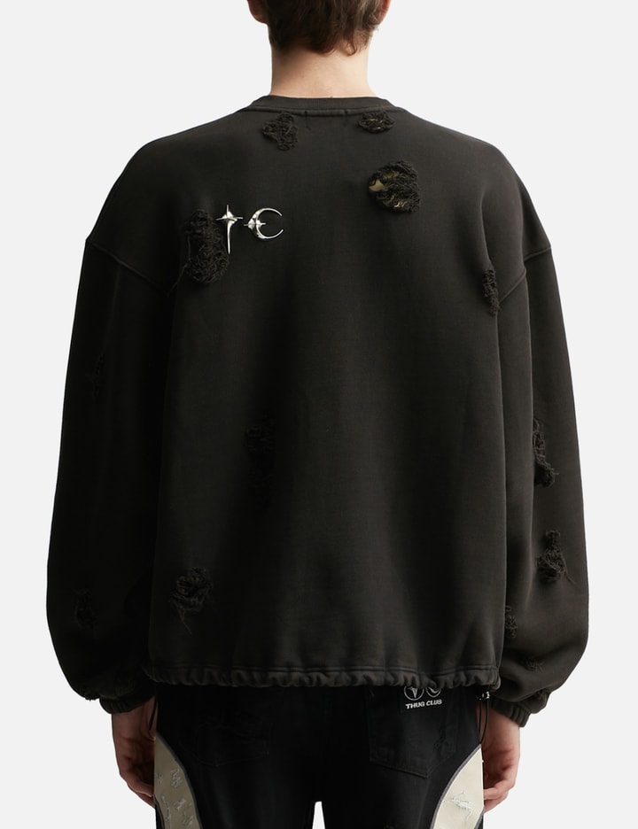THUG CLUB - Distressed TC Logo Crewneck Sweatshirt | HBX - Globally ...