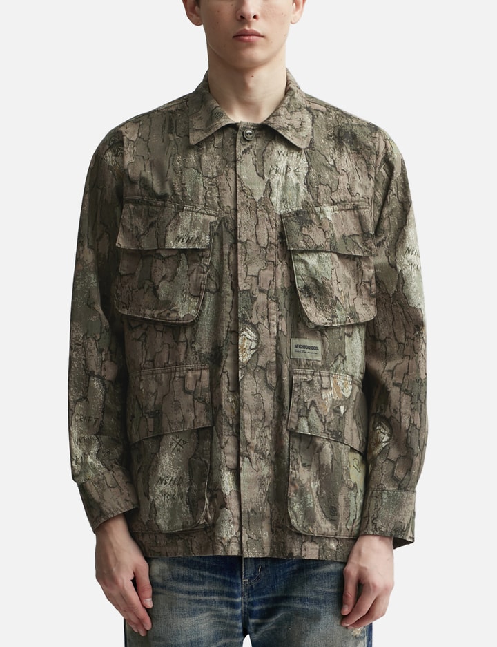 NEIGHBORHOOD - CAMOUFLAGE FATIGUE JACKET | HBX