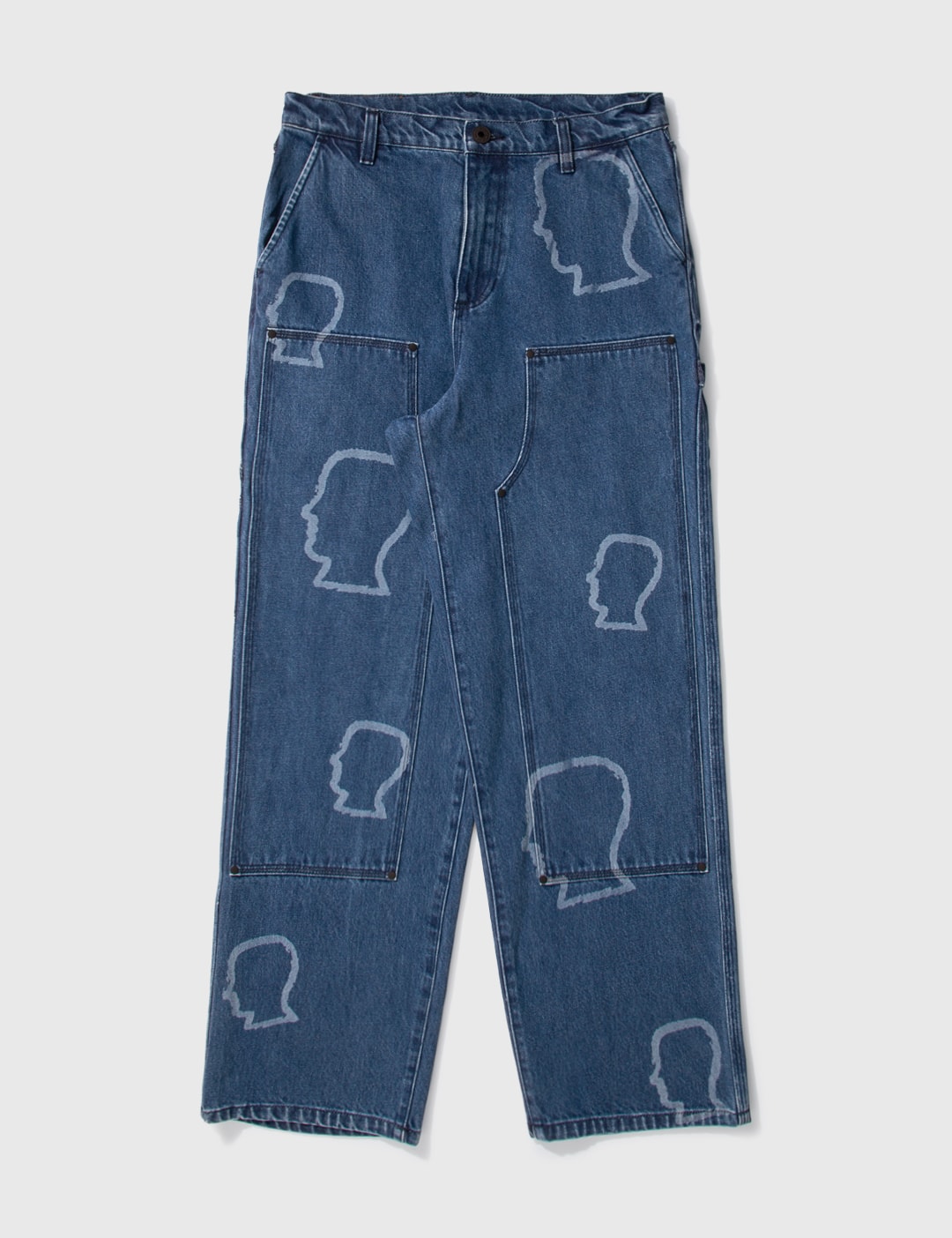 Brain Dead - Logo Head Denim Double Knee Utility Pants | HBX - Globally ...