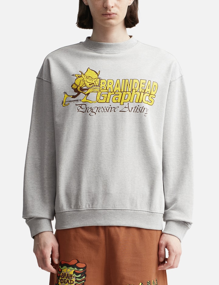 Brain Dead - PROGRESSIVE ARTISTRY CREWNECK SWEATSHIRT | HBX