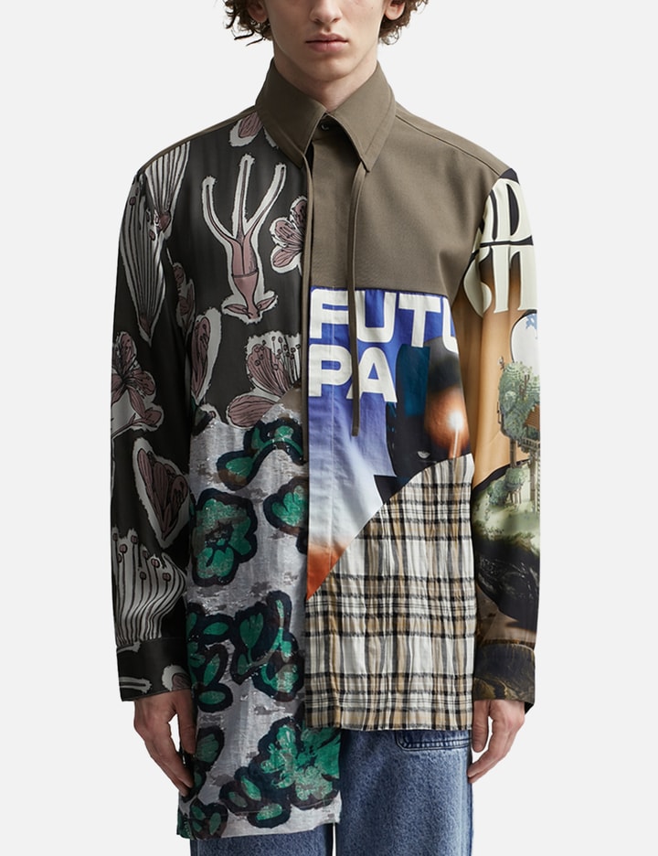 Dhruv Kapoor - Mixed Media Oversized Shirt | HBX