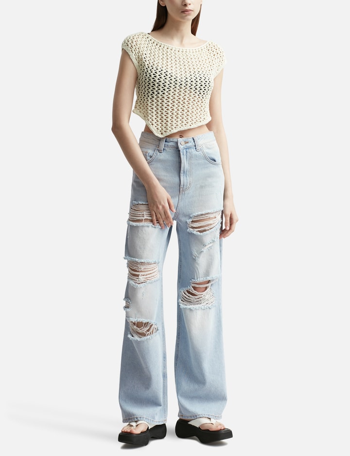 Open YY - OFF-SHOULDER CROCHET TOP | HBX - Globally Curated Fashion and ...