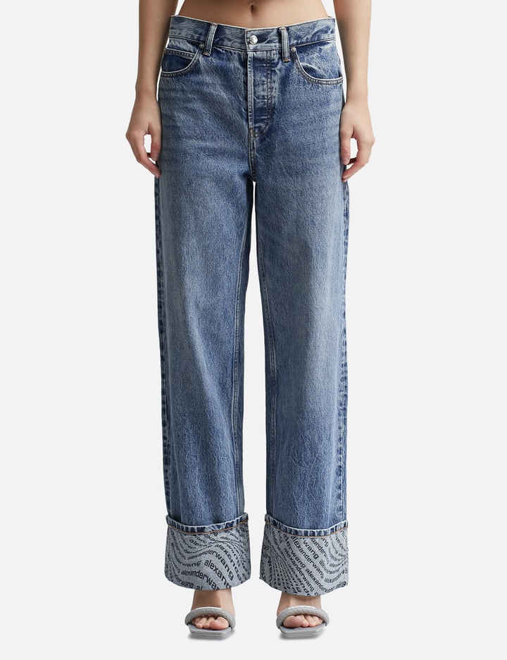 T By Alexander Wang - Wave Cuff Wide Jeans | HBX