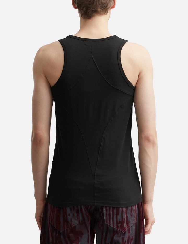 THUG CLUB TC Tank Top - Black stretch-cotton tank with metal chest ...