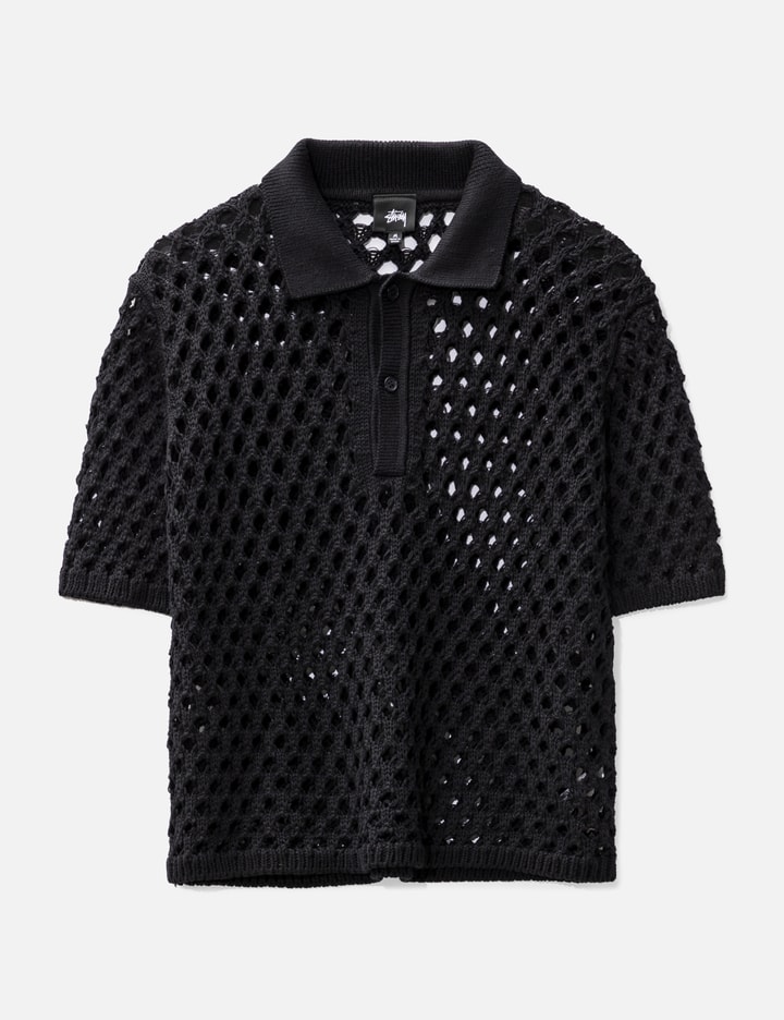 Stüssy - Big Mesh Polo Sweater | HBX - Globally Curated Fashion and ...