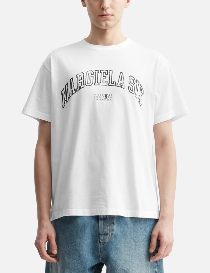 MM6 Maison Margiela - Varsity print T-shirt | HBX - ハイプビースト(Hypebeast)が ...