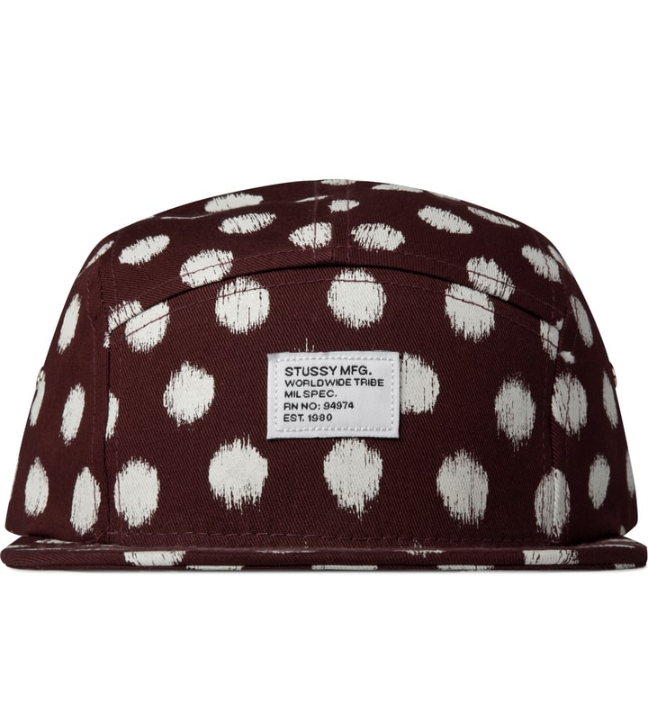 Stüssy - Red Scratch Dot Camp Cap | HBX - Globally Curated Fashion and ...