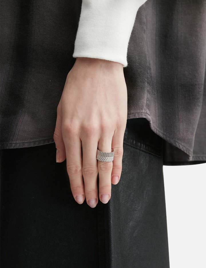 AVGVST Mixed Beads Ring - Rhodium-plated 925 silver with beaded ...