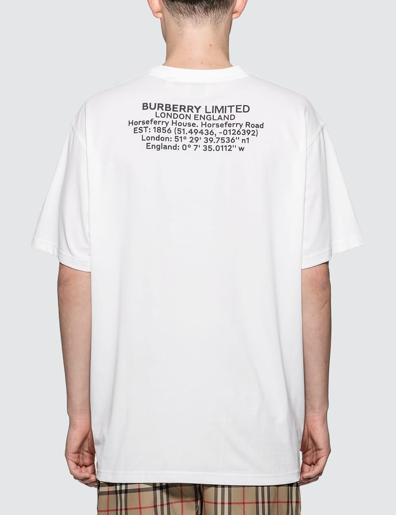 Burberry - Location Print Cotton Oversized T-shirt | HBX Burberry - Location Print Cotton Oversized T-shirt | HBX