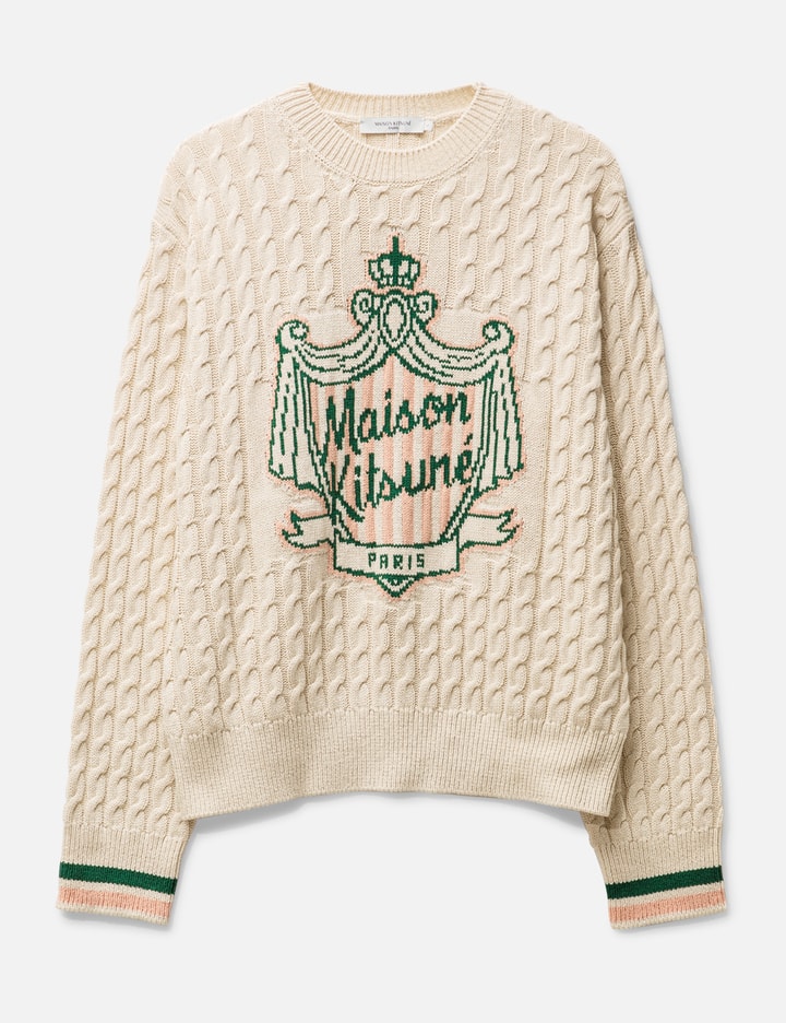 Maison Kitsuné - MAISON KITSUNE CREST CABLE JUMPER | HBX