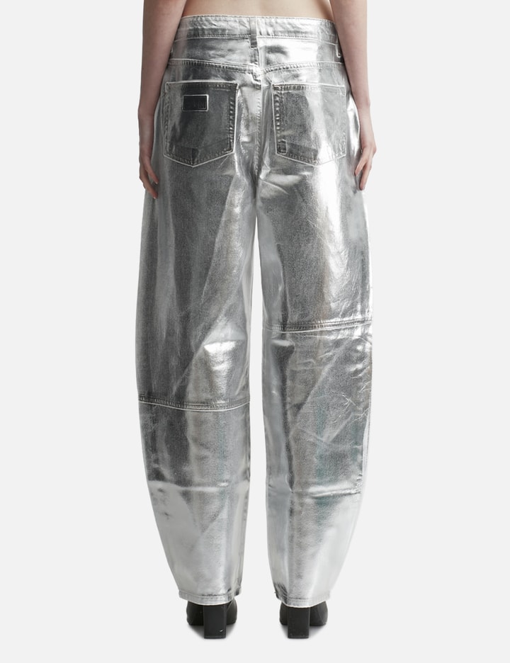 Ganni - Silver Foil Stary Jeans | HBX - Globally Curated Fashion and ...