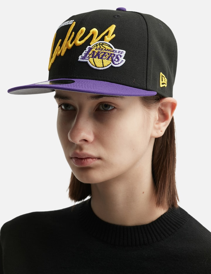 New Era - NBA Vintage Script Los Angeles Lakers 9Fifty Cap | HBX