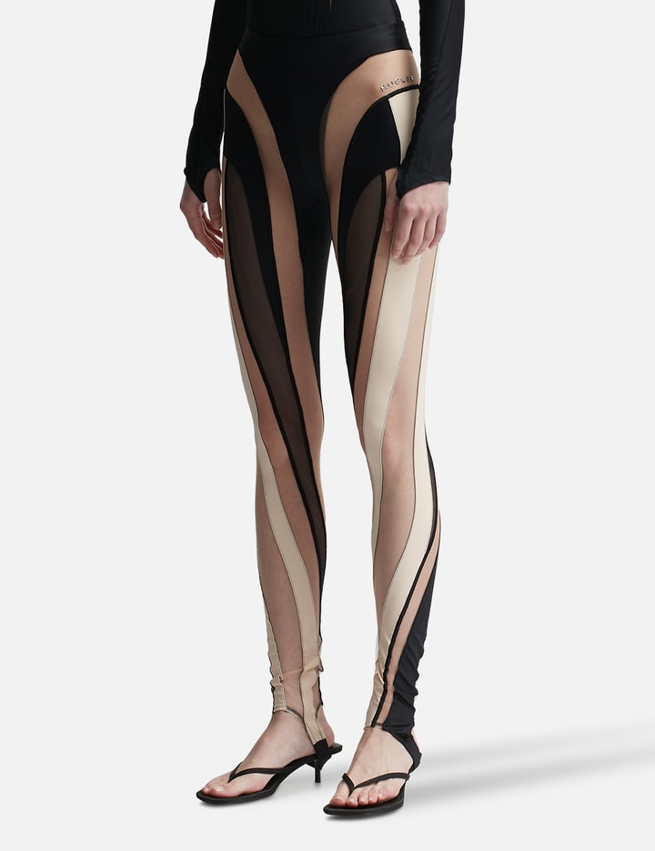 Mugler - Sheer Spiral Leggings | HBX
